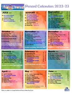 Calendar 2020-2021 – Kidz Karousel | Early Childhood Developmental Centers